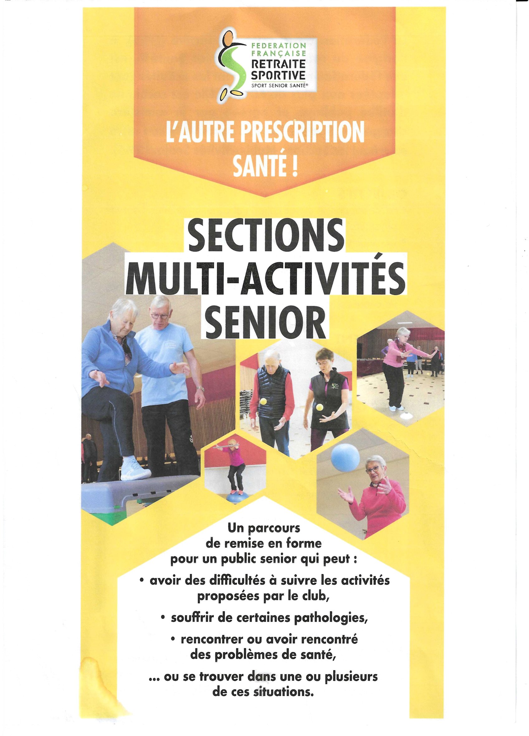 Section Multi-activités Senior : (SMS) · Retraite Sportive et ...